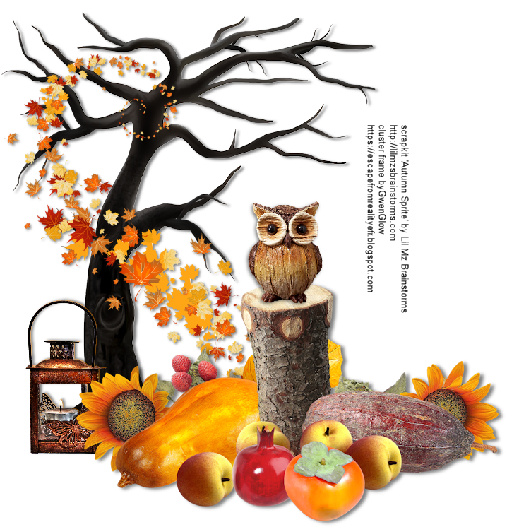 Escape From Reality Blog: FTU 'Autumn Sprite' Cluster Frames LMB