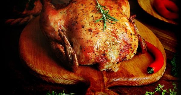 Com Frango: Frango Assado com Vinho e Pimenta