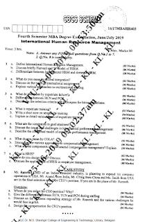 Visvesvaraya Technological University MBA (CBCS) Fourth Semester 16 ...