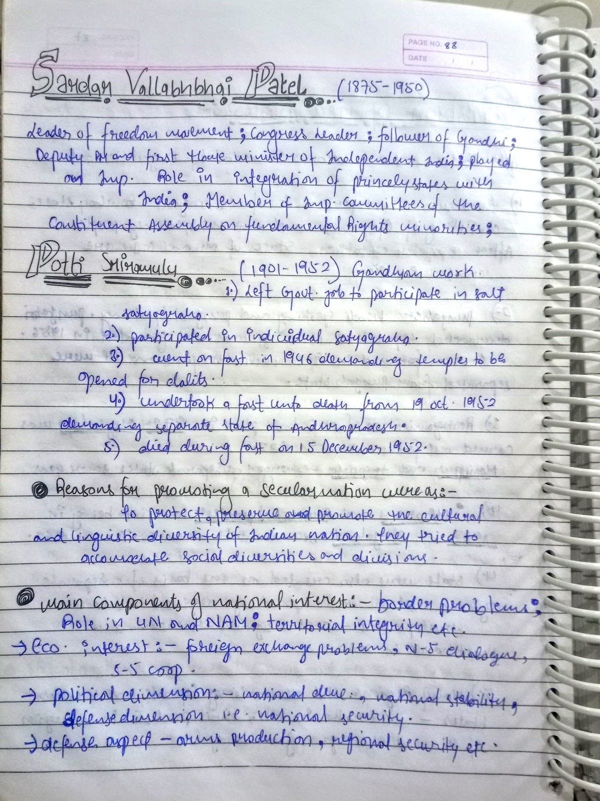 Handwritten notes of Challenges of Nation Building- Political Science ...