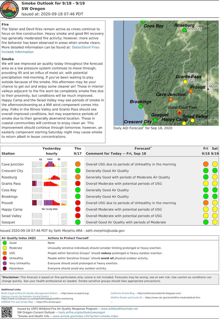 California Smoke Information: Friday, September 18, 2020 - Smoke ...