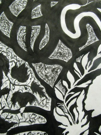 ARTISUN: Negative Space Ink Drawings - Student Work