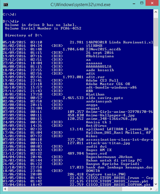 Daftar Perintah Command Prompt dan Fungsinya ~ Dunia Informatika