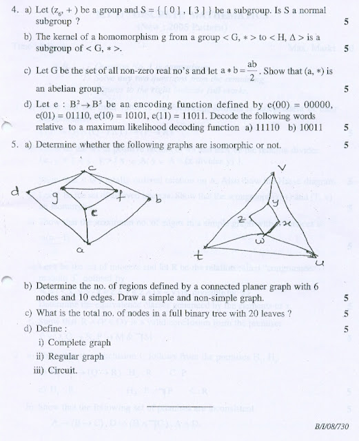 discrete mathematics question papers - Questions Papers Examples