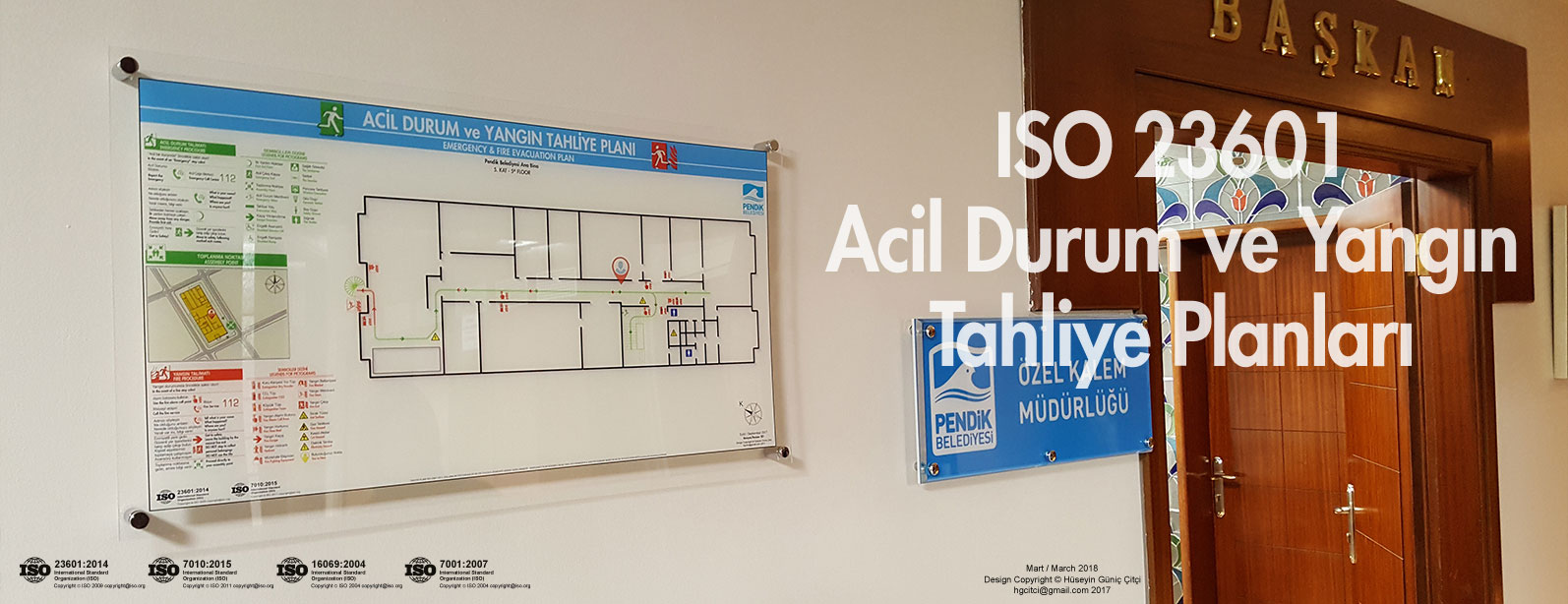 ISO 23601 Acil Durum ve Yangın Tahliye Kat Planları
