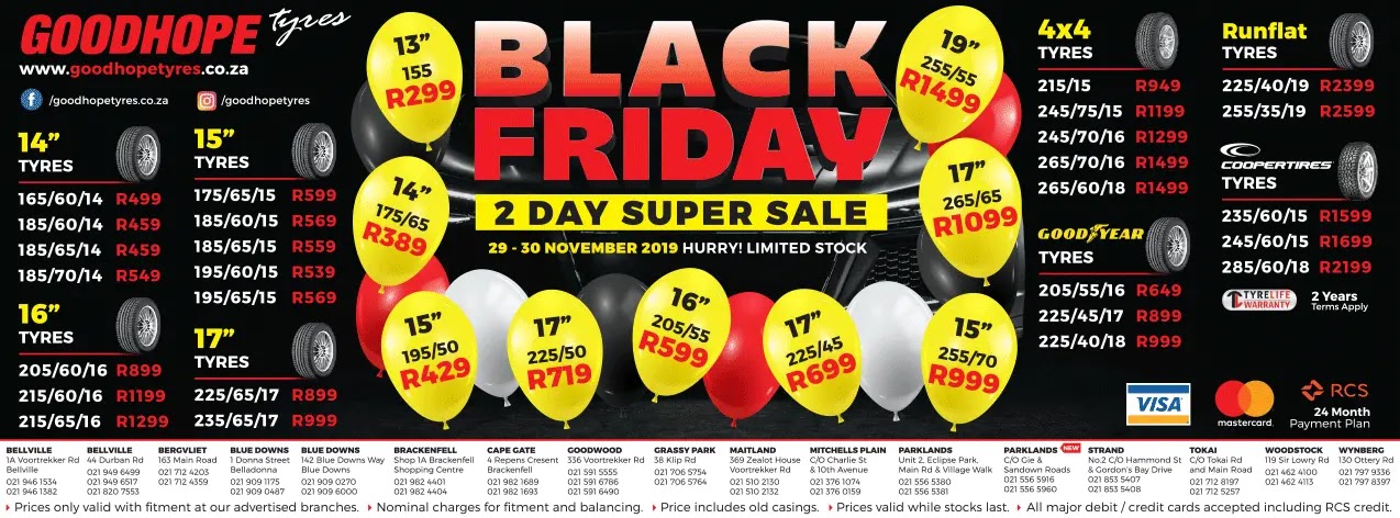 [Updated 2019] Goodhope Tyres Black Friday deals