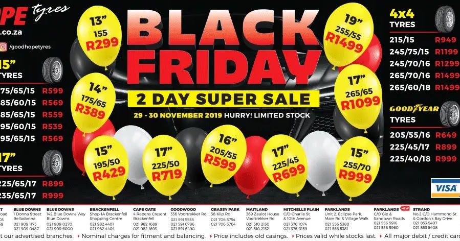 [Updated 2019] Goodhope Tyres Black Friday deals