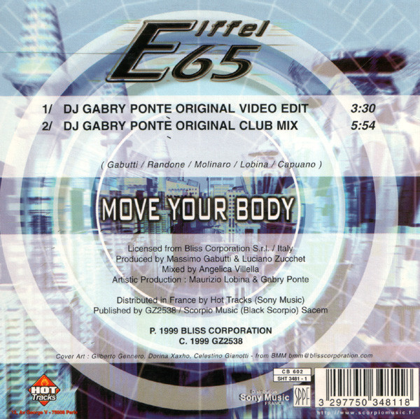 MUSICOLLECTION: EIFFEL 65 - Move Your Body - CD 2Titres - 1999