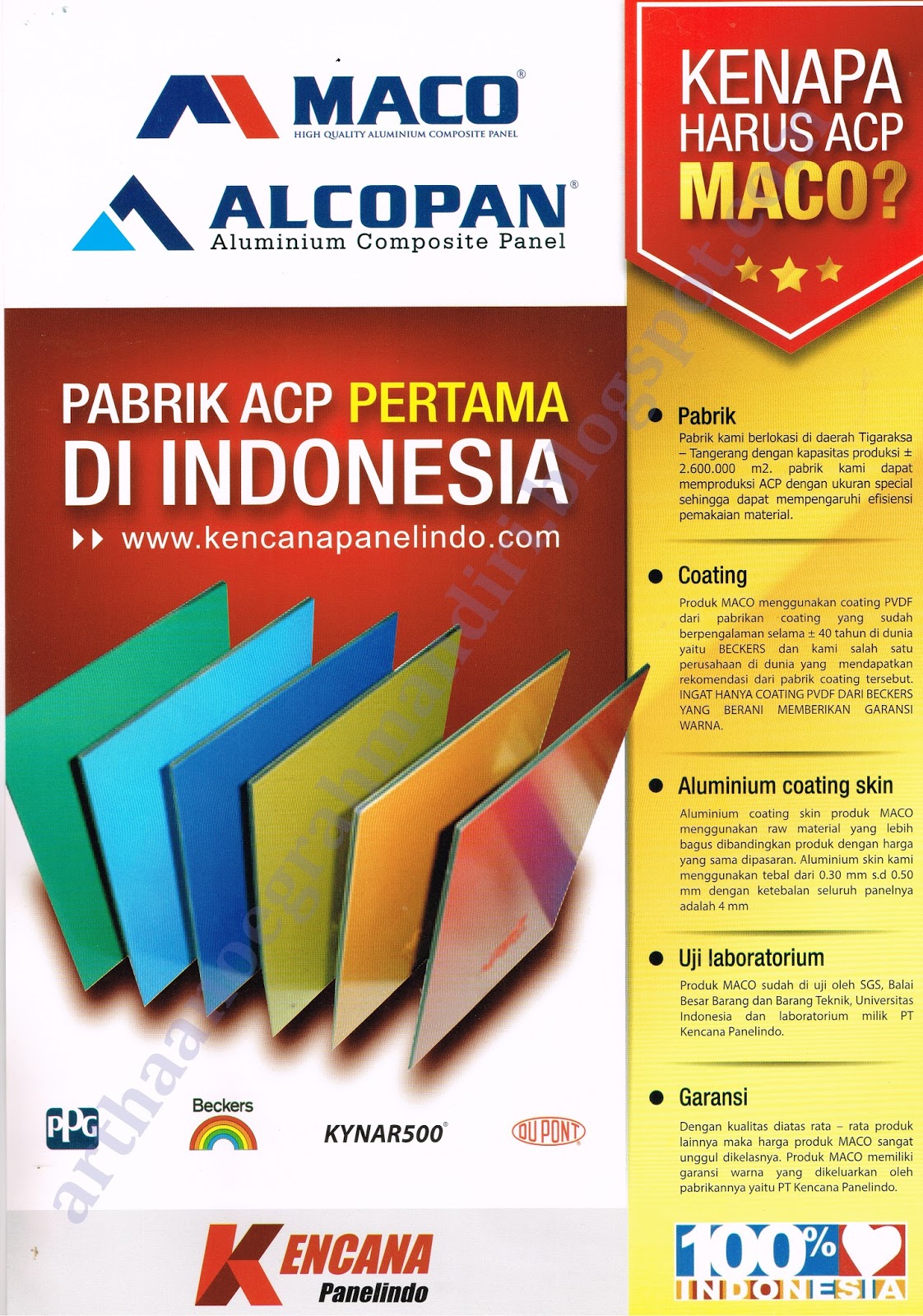 CV. ARTHA ANOEGRAH MANDIRI: ALUMINIUM COMPOSITE PANEL | ALCOPAN
