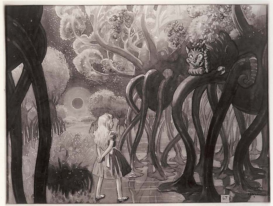 Vintage Disney Alice in Wonderland: David Hall Story Art Stills - Alice ...
