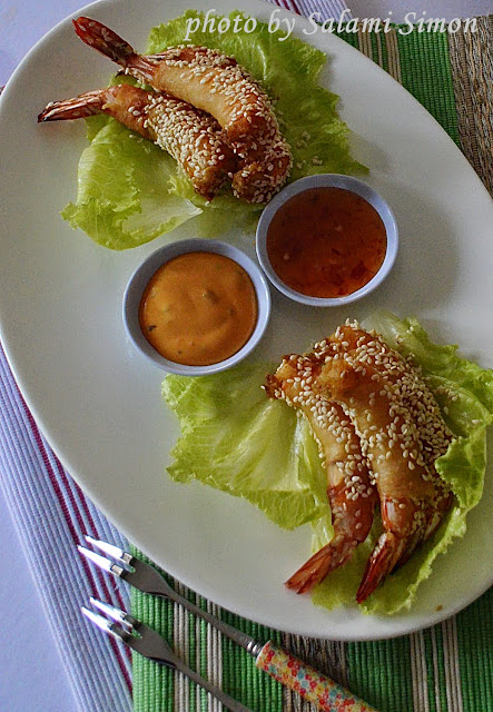Udang Balut Kulit Popia.... tak ada kulit wantan, kulit popia pun jadi ...