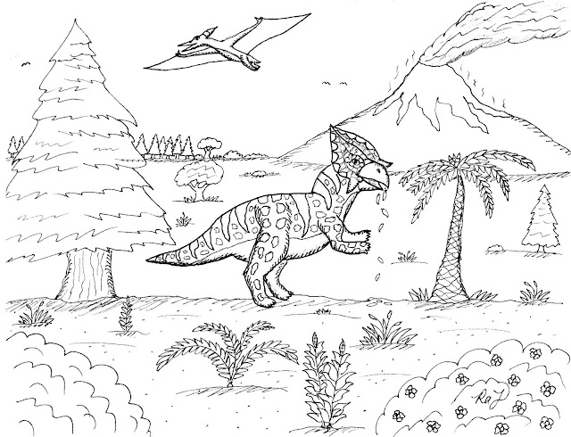 Robin's Great Coloring Pages: Ferrisaurus the Iron Dinosaur called Buster