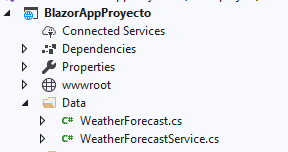 Blazor en .Net Core, C# para front end.