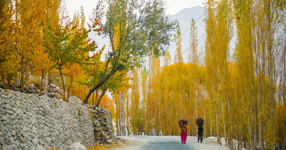 Autumn, Water falls, Mountains and nature in Gilgit Baltistan