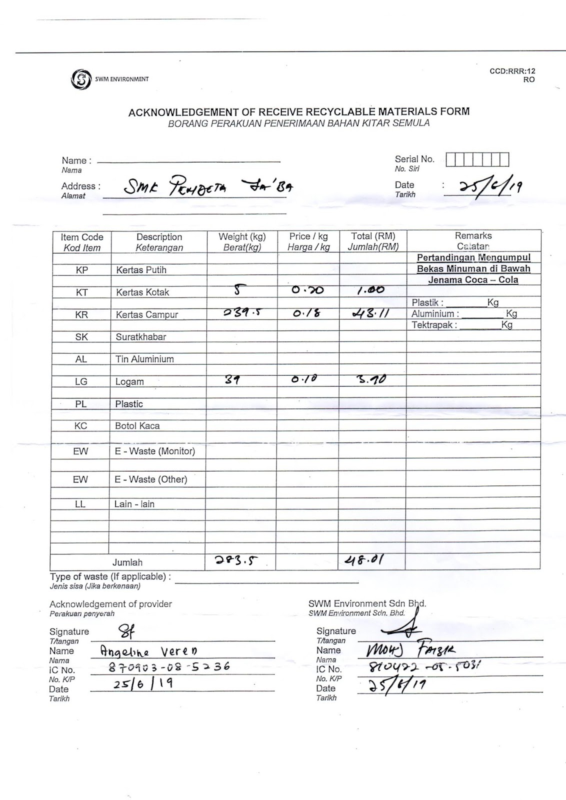 BLOG RASMI SMK PENDETA ZA'BA: PROGRAM KITAR SEMULA KELAB ALAM SEKITAR ...