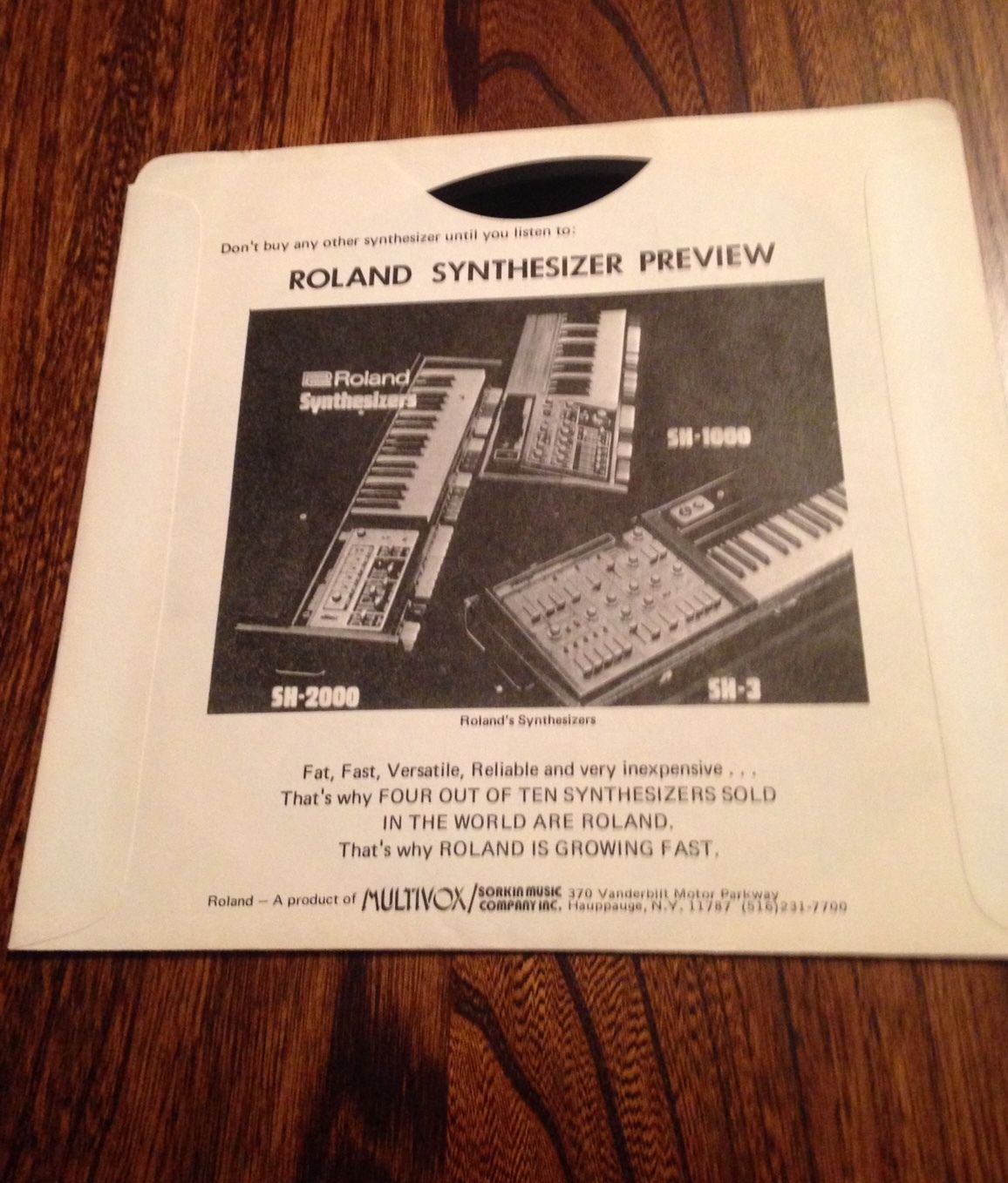 MATRIXSYNTH: Vintage Roland Brochures & Demo Record
