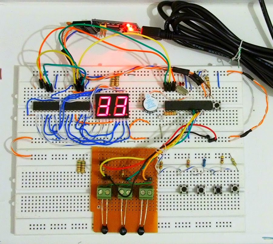 NTC Thermistor Incubator Part 3: Integrating double digits 7-segment