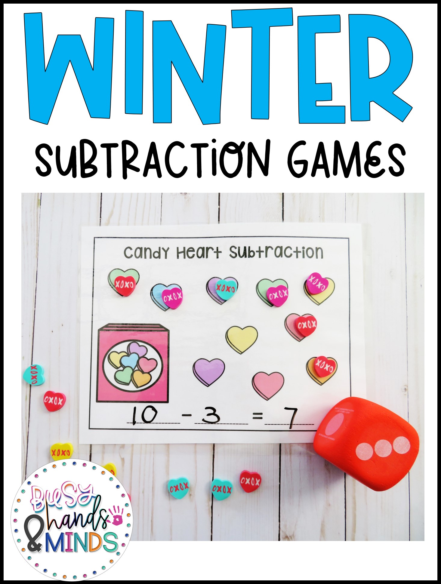 Winter Addition and Subtraction Games | Busy Hands and Minds