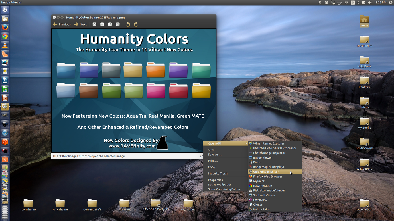RAVEfinity: Humanity Colors Icon Theme