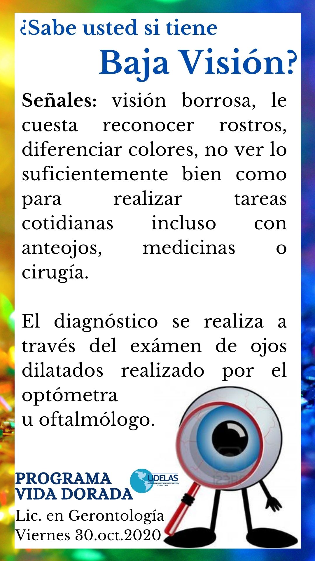 Problemas Visuales. Prevención y Vida Plena