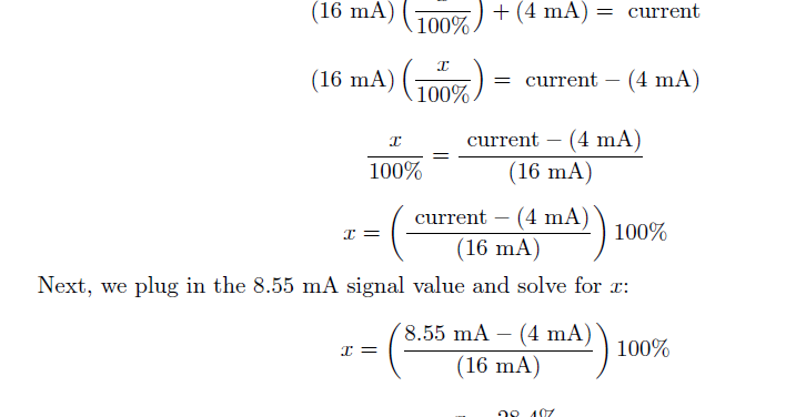 Automation and Instrumentation: Controller output to Valve Calculation