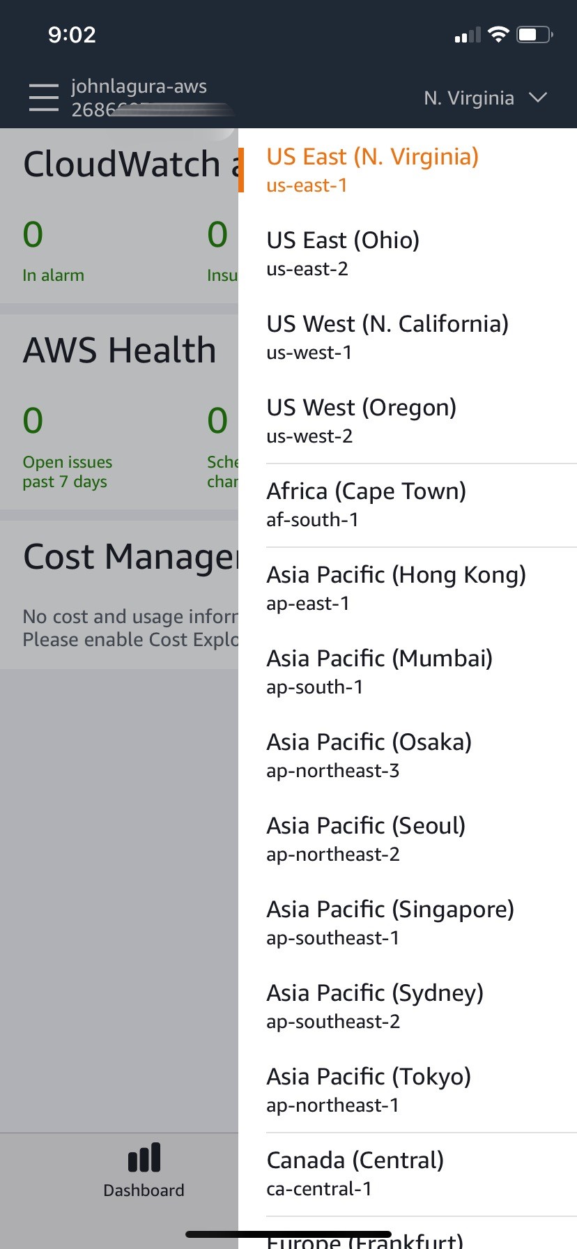 My Network Lab: Exploring AWS Management Console and Mobile App