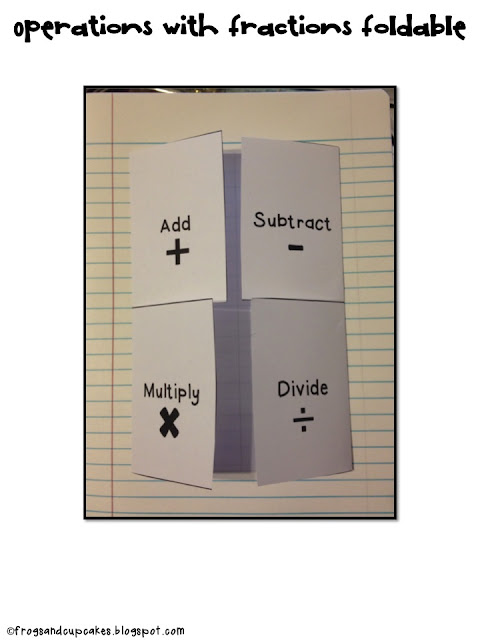 Tales of Frogs and Cupcakes: Fractions Math Notebook/Journal Package