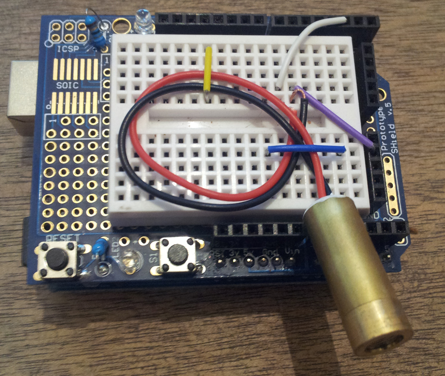 פיתוח תוכנה Arduino Laser Pointer Guide