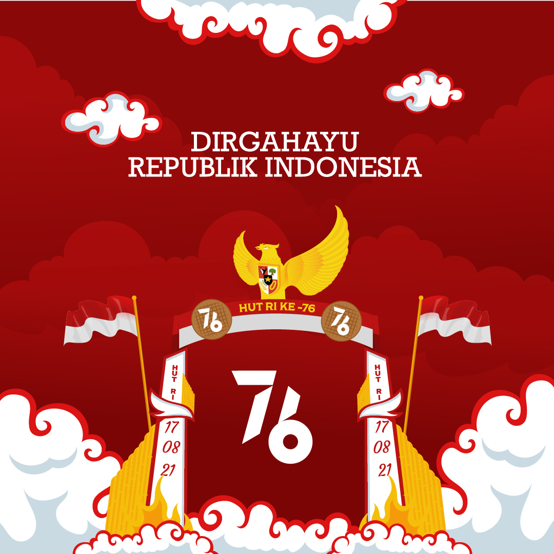 Poster Gambar Ucapan HUT RI Ke-76 | Dirgahayu Republik Indonesia ...
