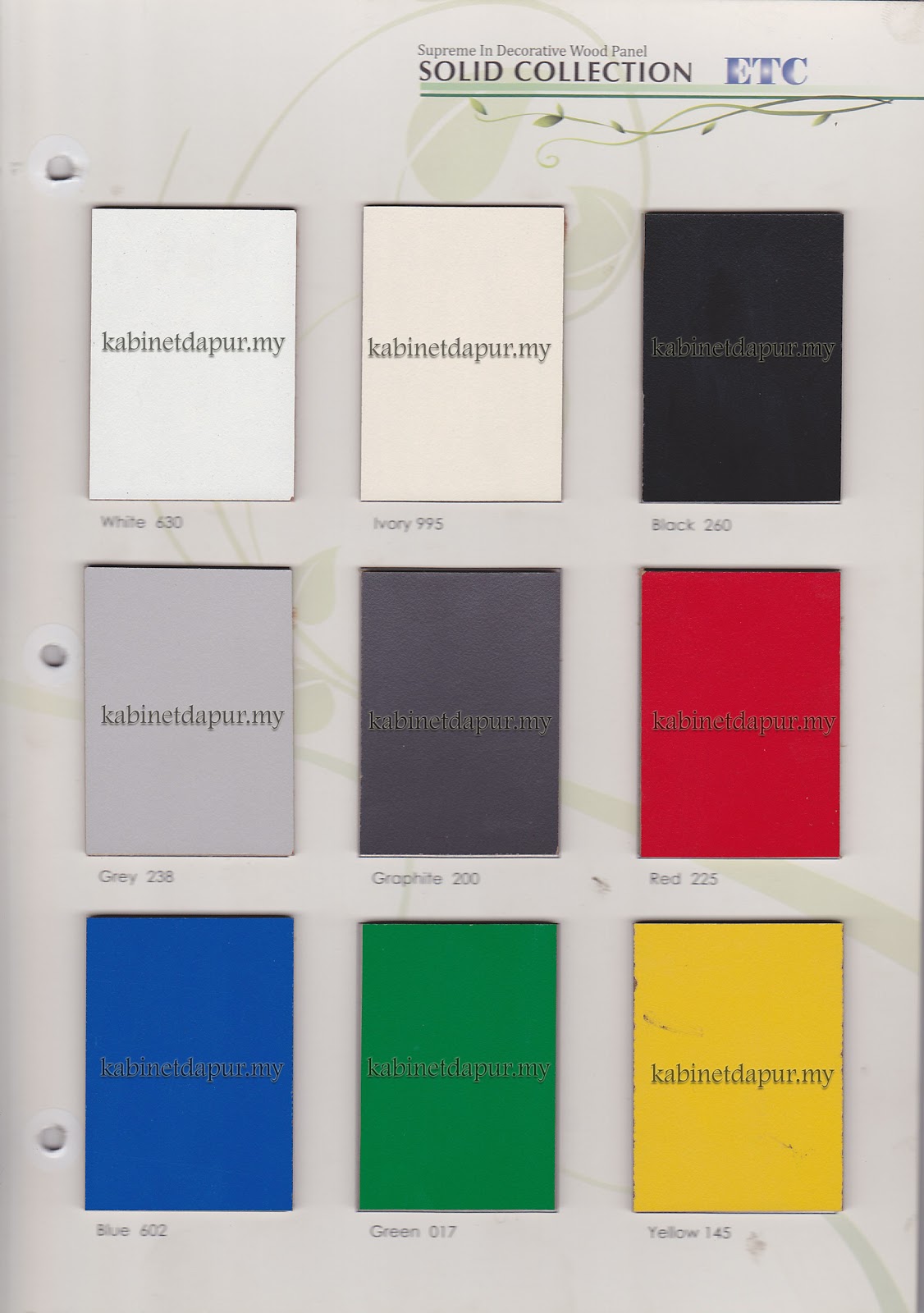 kabinet dapur . my: Pilihan Warna Solid Terang