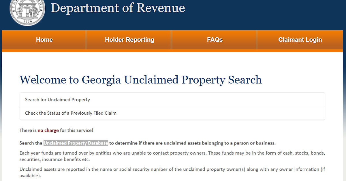 Gnomicon: 50 States of Unclaimed Property: Georgia