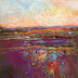 Carol Engles Art: March Sunset, abstract landscape by Carol Engles