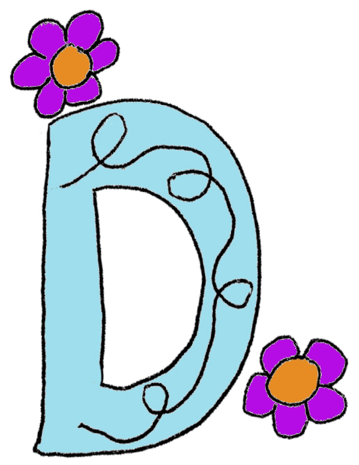 Home Drawn Spring Alphabet