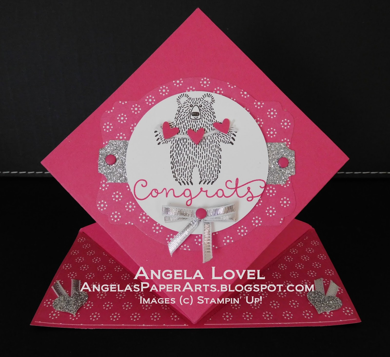 Angela's PaperArts: Teddy spring fold card