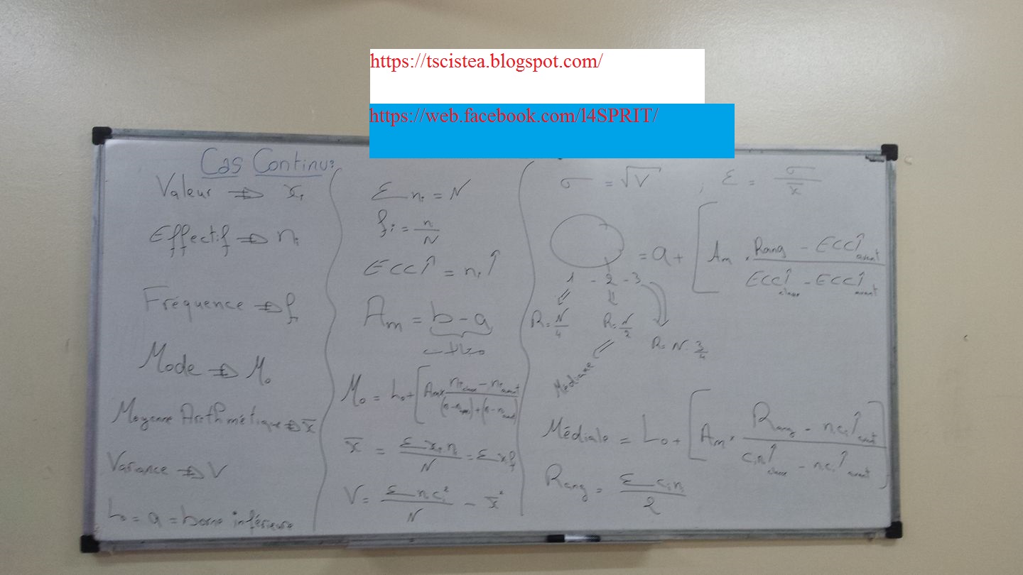 Tableau Présente Statistique Descriptive - A.T.V/T.S.C Exercices Corrigées