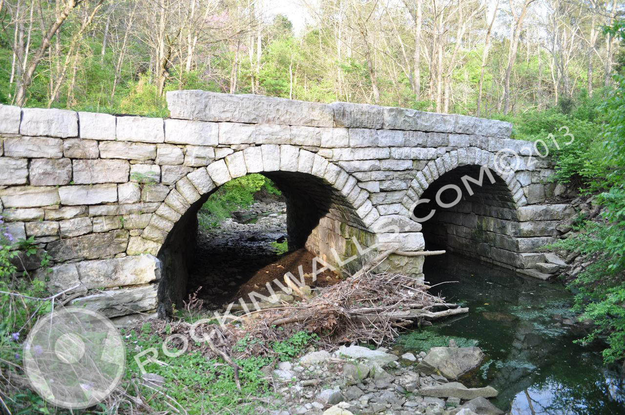 ROCKIN WALLS: Dry Laid Stone Double Arch Bridge Kentucky