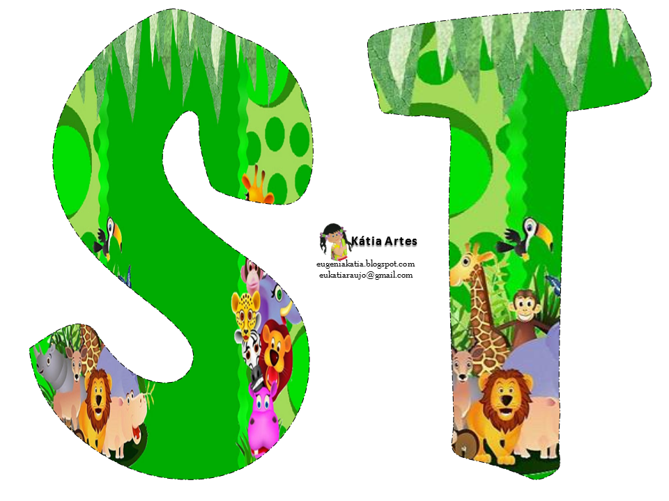 Lindo alfabeto de la selva. - Oh my Alfabetos!