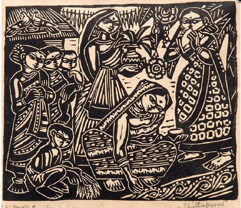 Black and White: Chittaprosad's Alpona