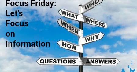 Perfectly Me: Focus Friday: Let's Focus on Information