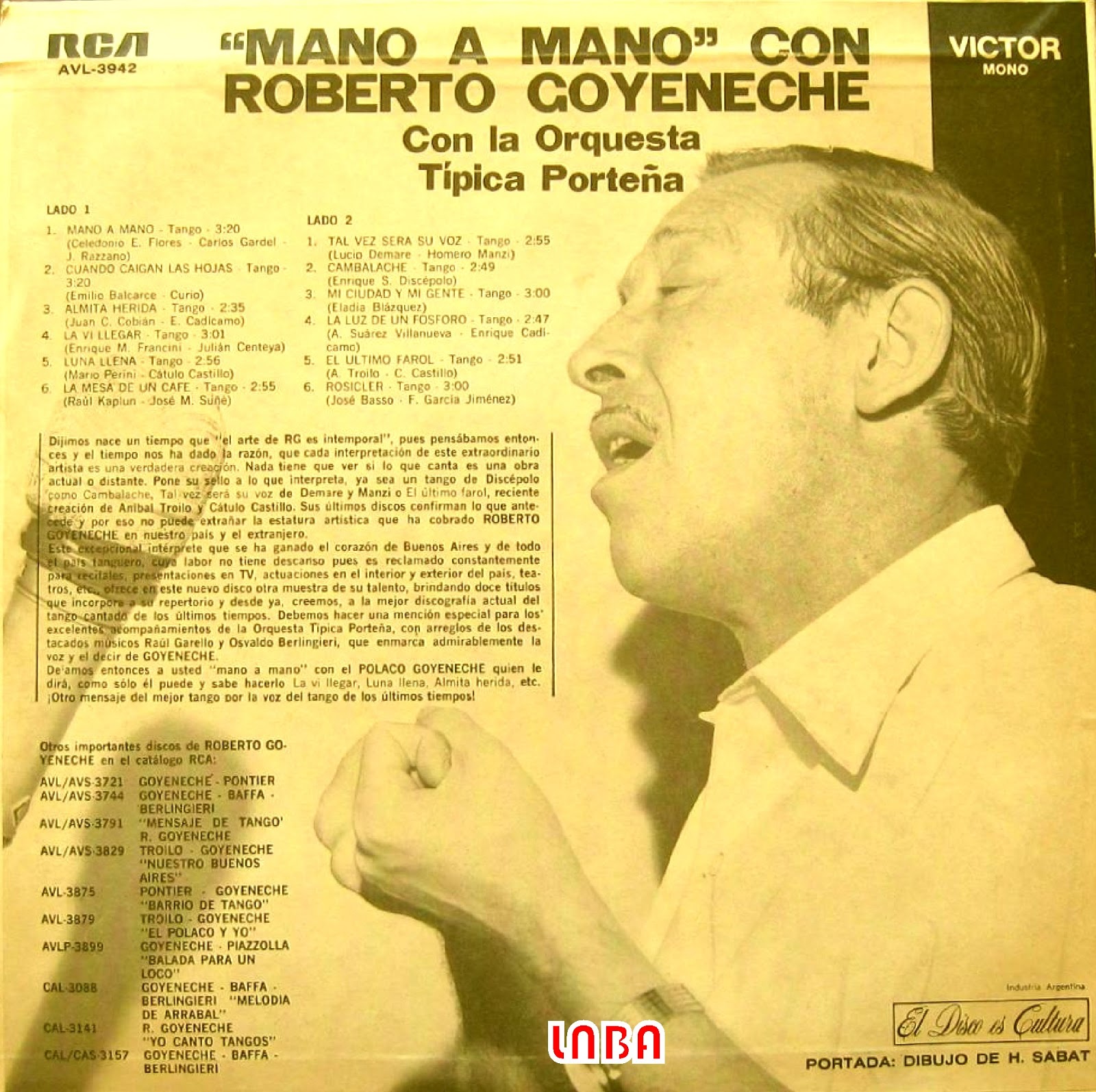 La nova Botica del Aleman.: Tango - Roberto Goyeneche - Mano a mano con...