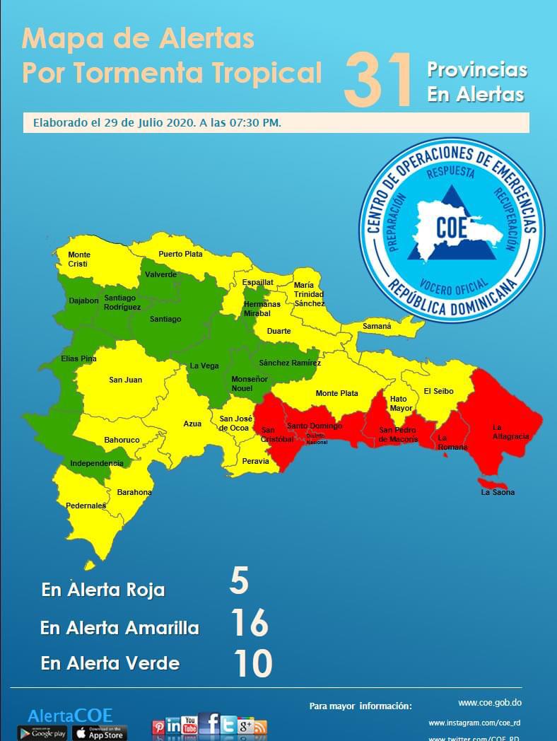 Alerta roja para el gran Santo Domingo y cuatro provincias por ciclón ... Alerta roja para el gran Santo Domingo y cuatro provincias por ciclón ...