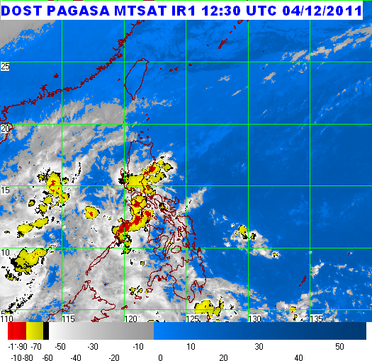 Weather Forecast Philippines Today - 12.04.11 PM