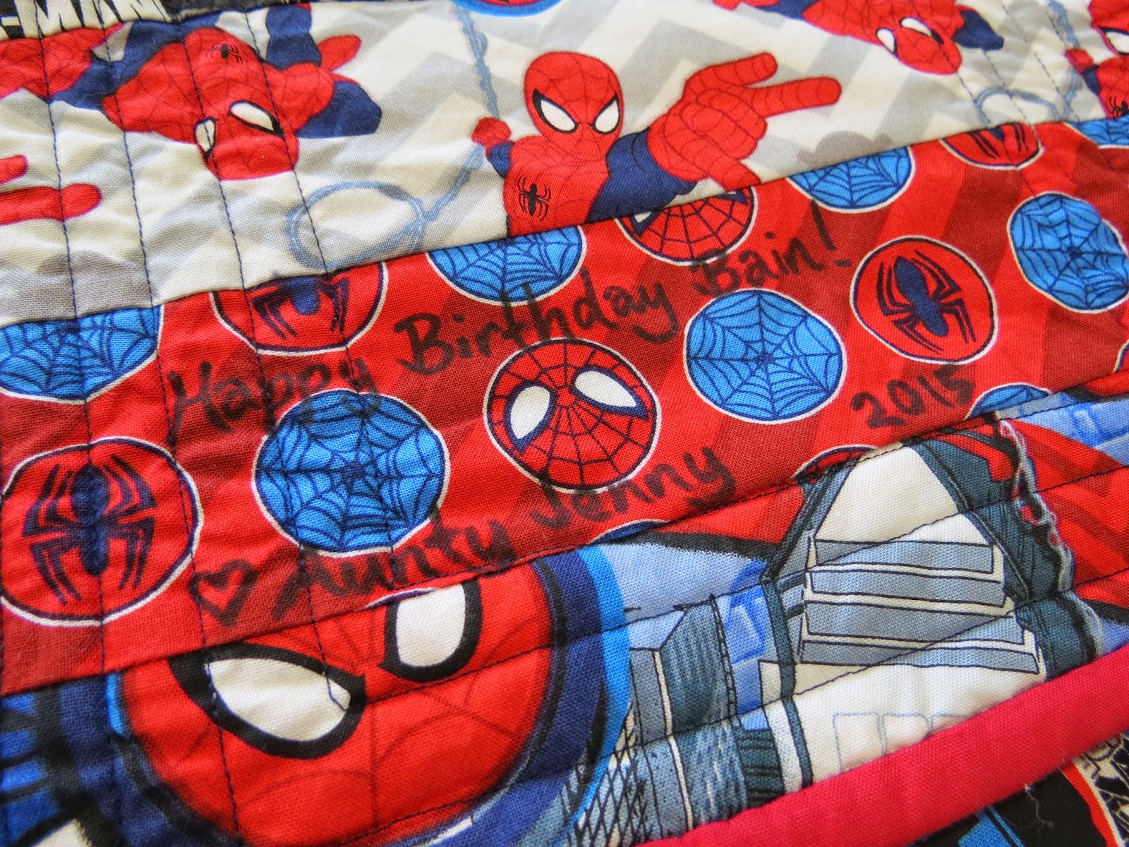 Handmade With Heart: Spiderman Quilt for Bain!