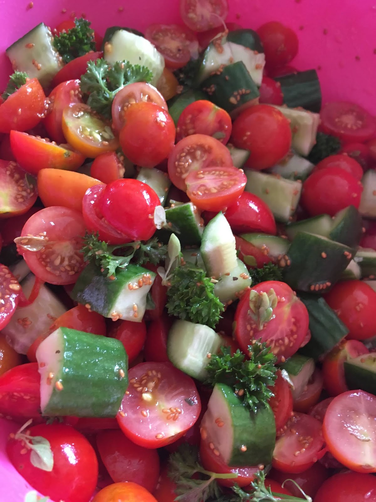 Maman Mélanie cuisine: Salade tomate et concombre