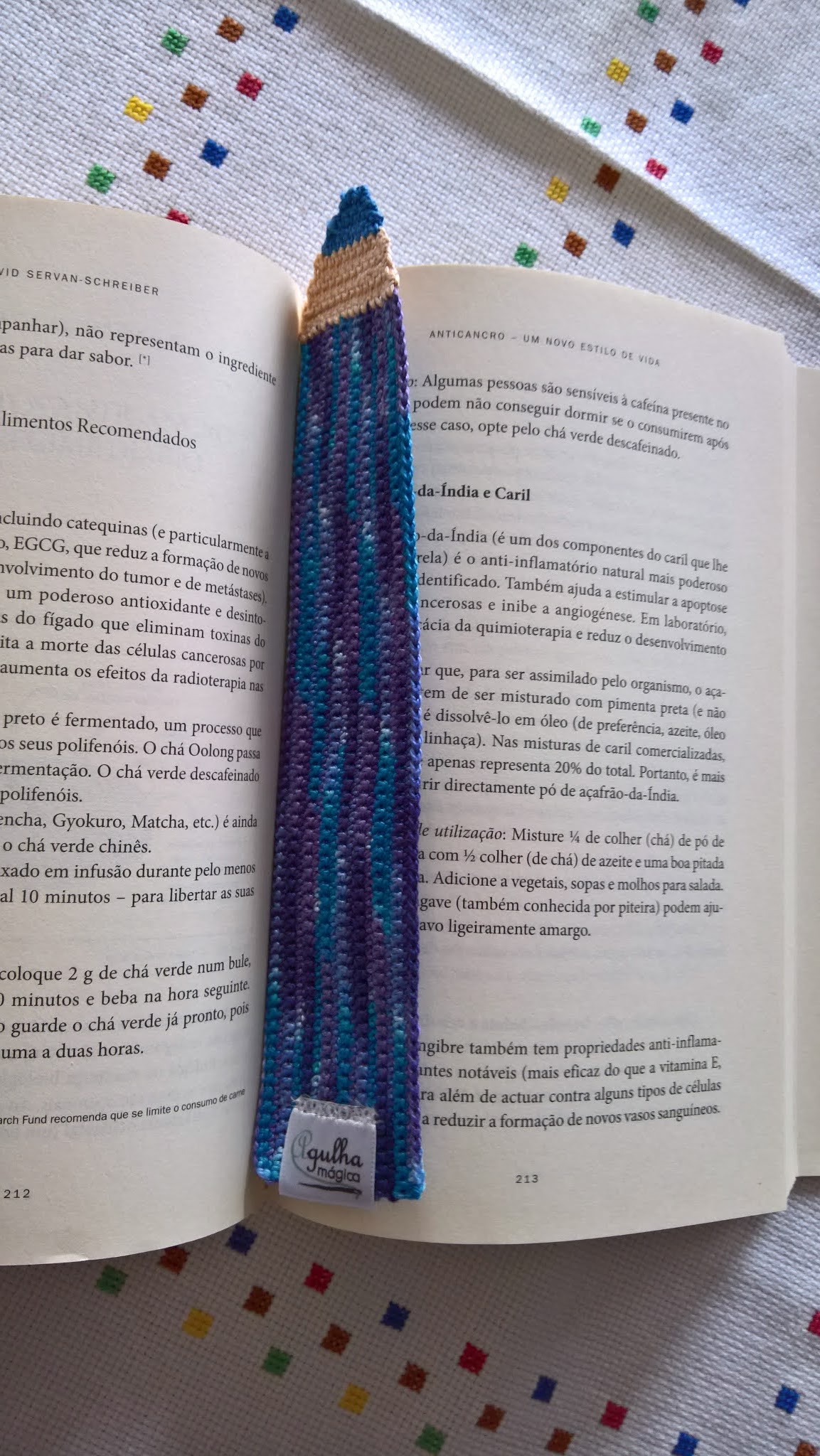 Agulha Mágica - Magic Needle: Separador de livro em croché - crochet ...