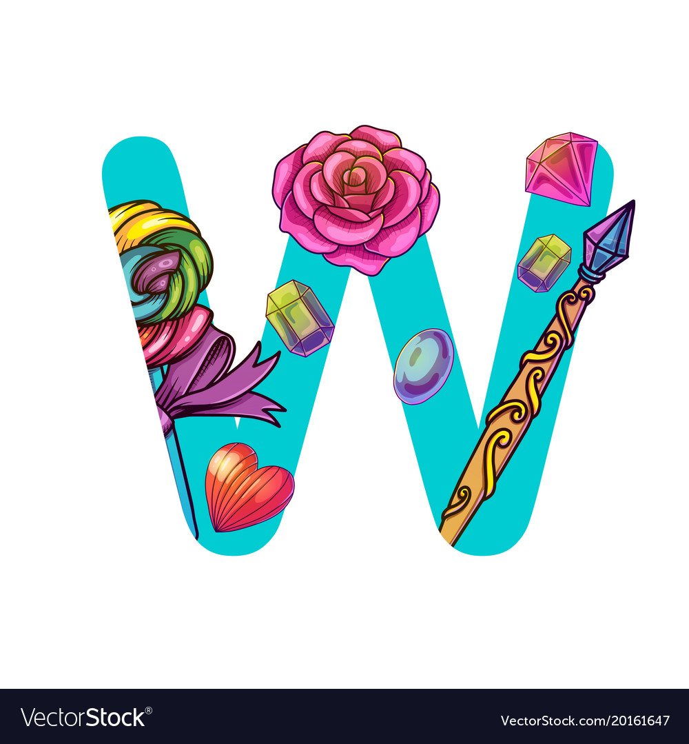 Cute Letter W Clipart - Birthday Letter