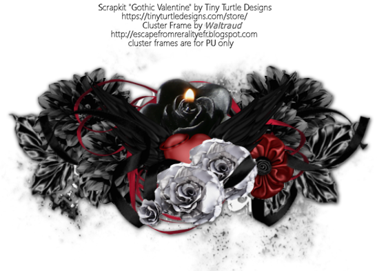 Escape From Reality Blog: FTU 'Goth Valentine' Cluster Frames TTD