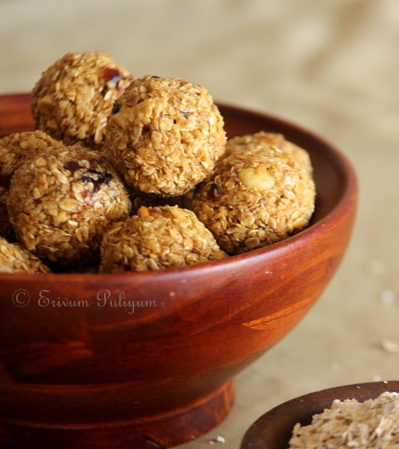 Erivum Puliyum: Oats Unda (Balls) ~ Step by Step Pics