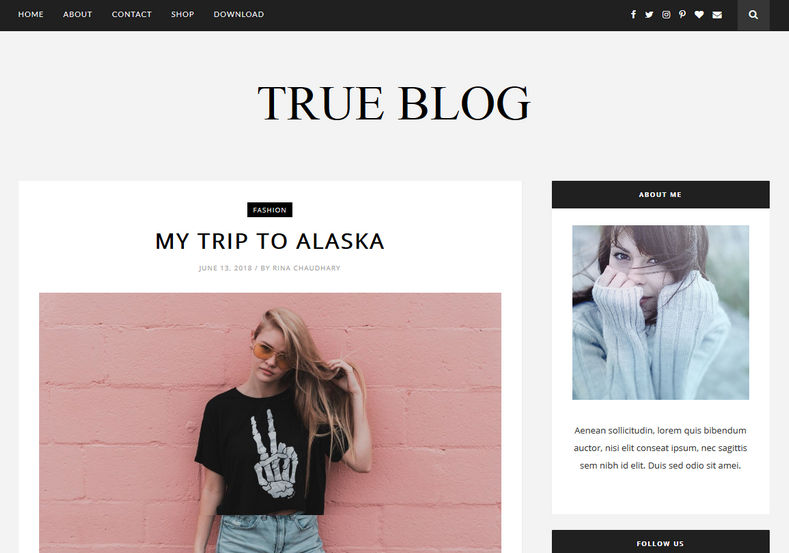 True Blog Blogger Template | Blogger Templates Gallery