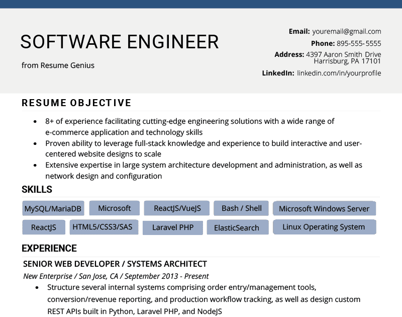 Software Professional Resume Samples ~ Resume Letter